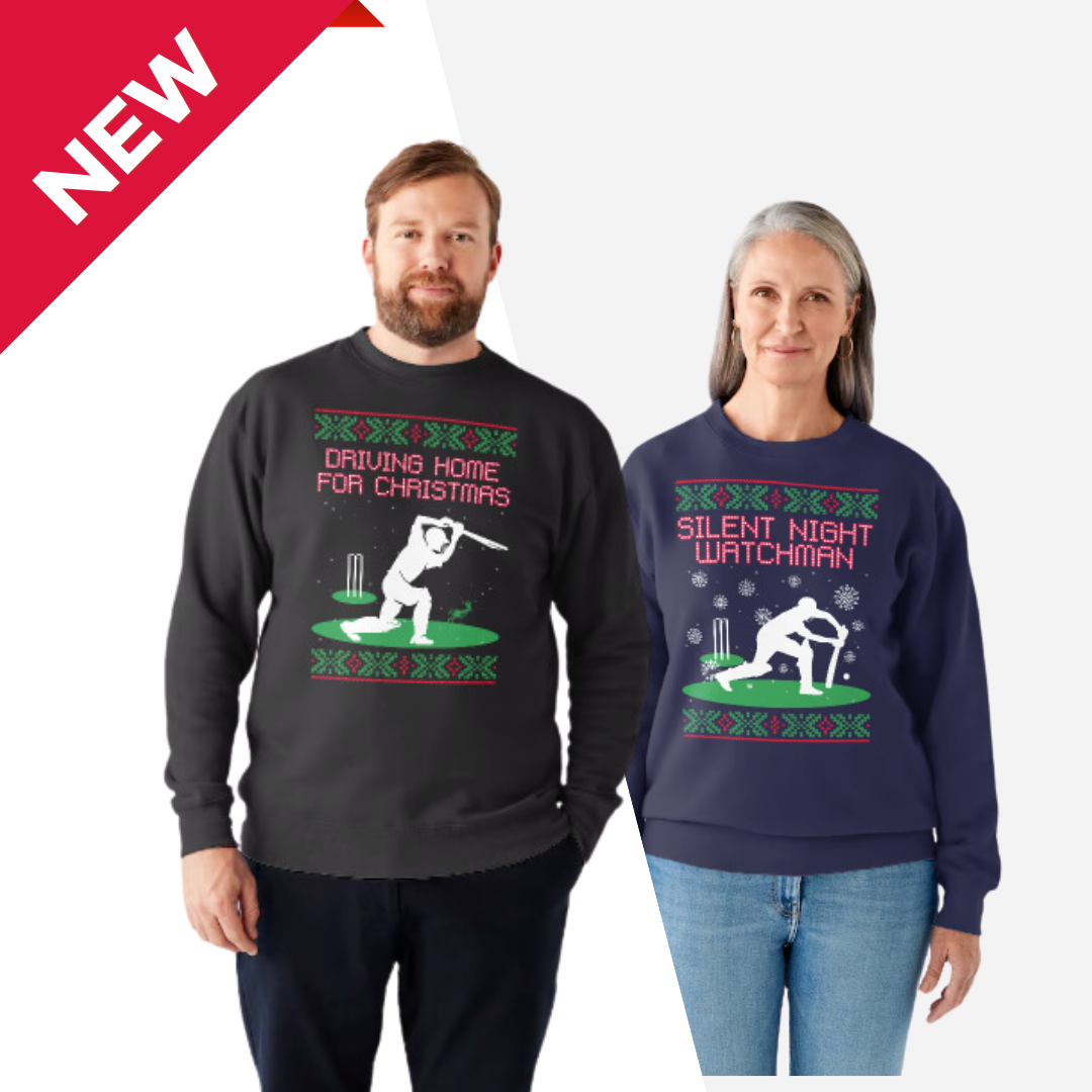 Cricket Christmas Jumpers Collection – Top Order | Cricket Prints & Gifts
